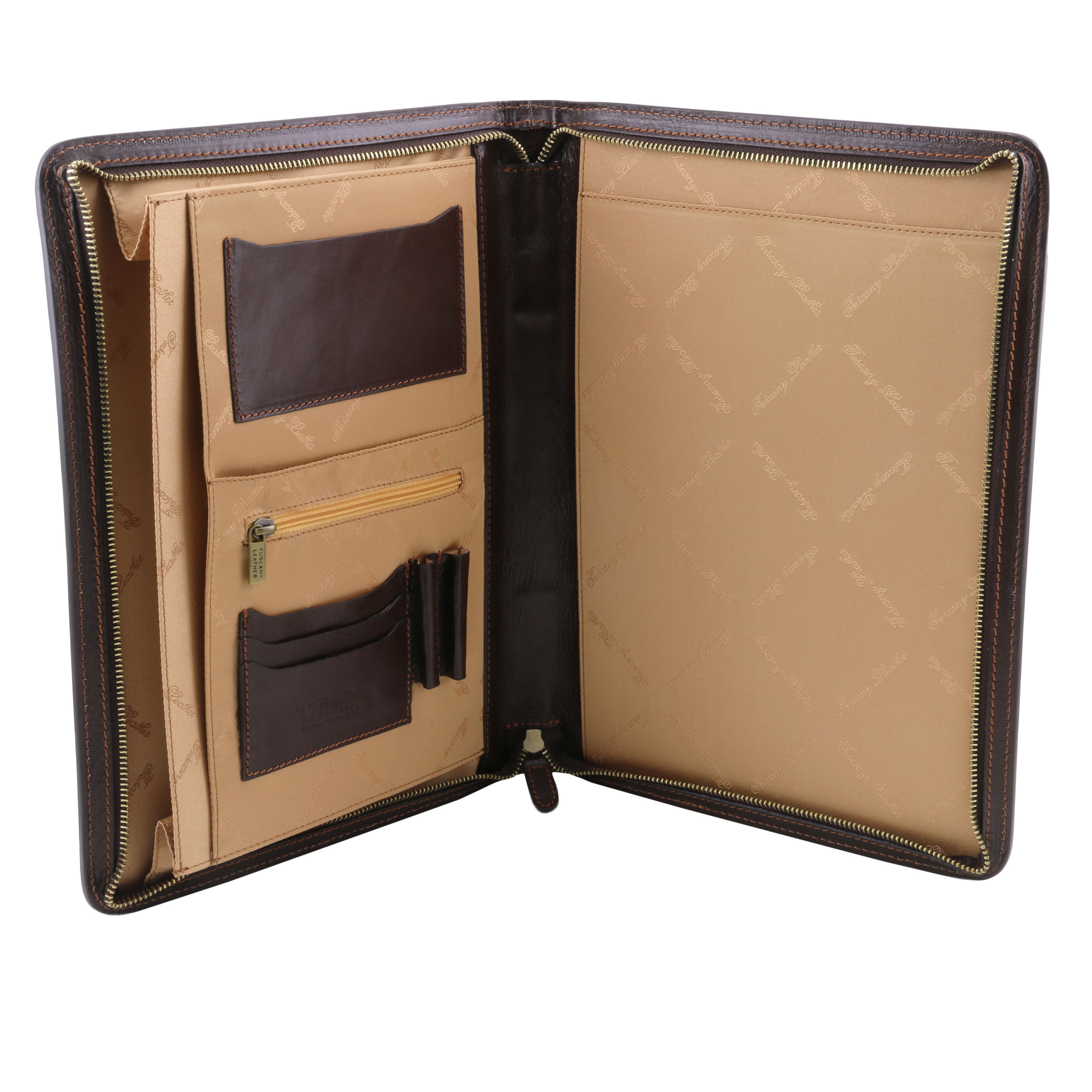 Mapa din piele naturala pentru documente Tuscany Leather, neagra, Ottavio