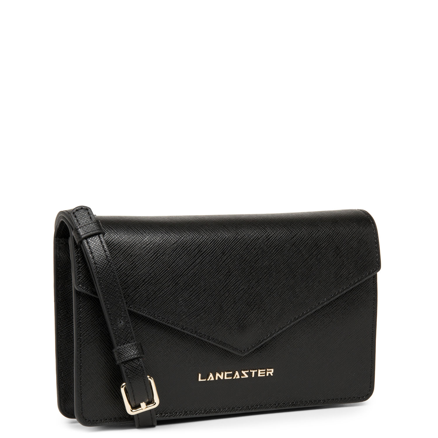 Plic dama din piele neagra Lancaster Saffiano Signature 527-29