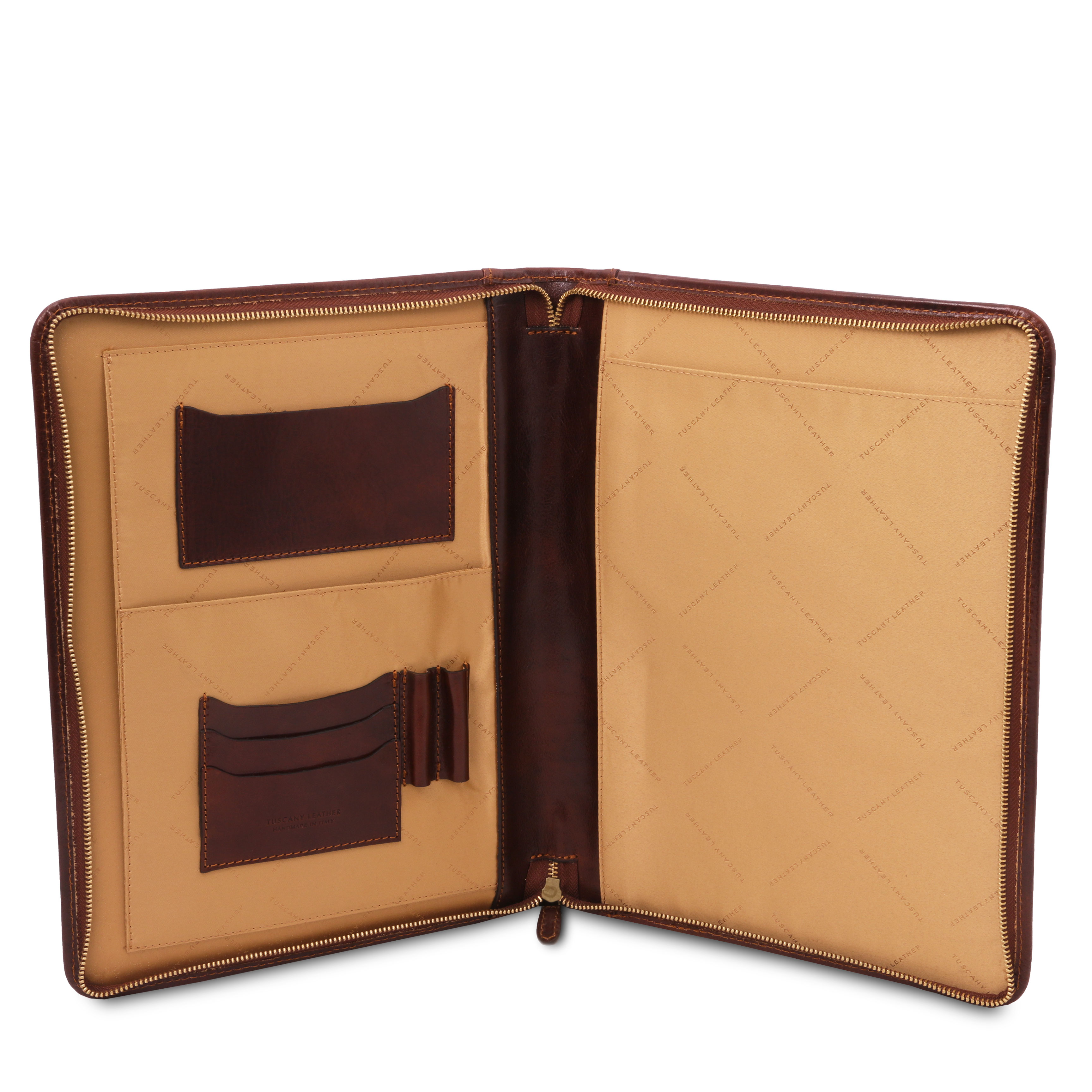 Mapa din piele naturala Tuscany Leather, neagra, Luigi