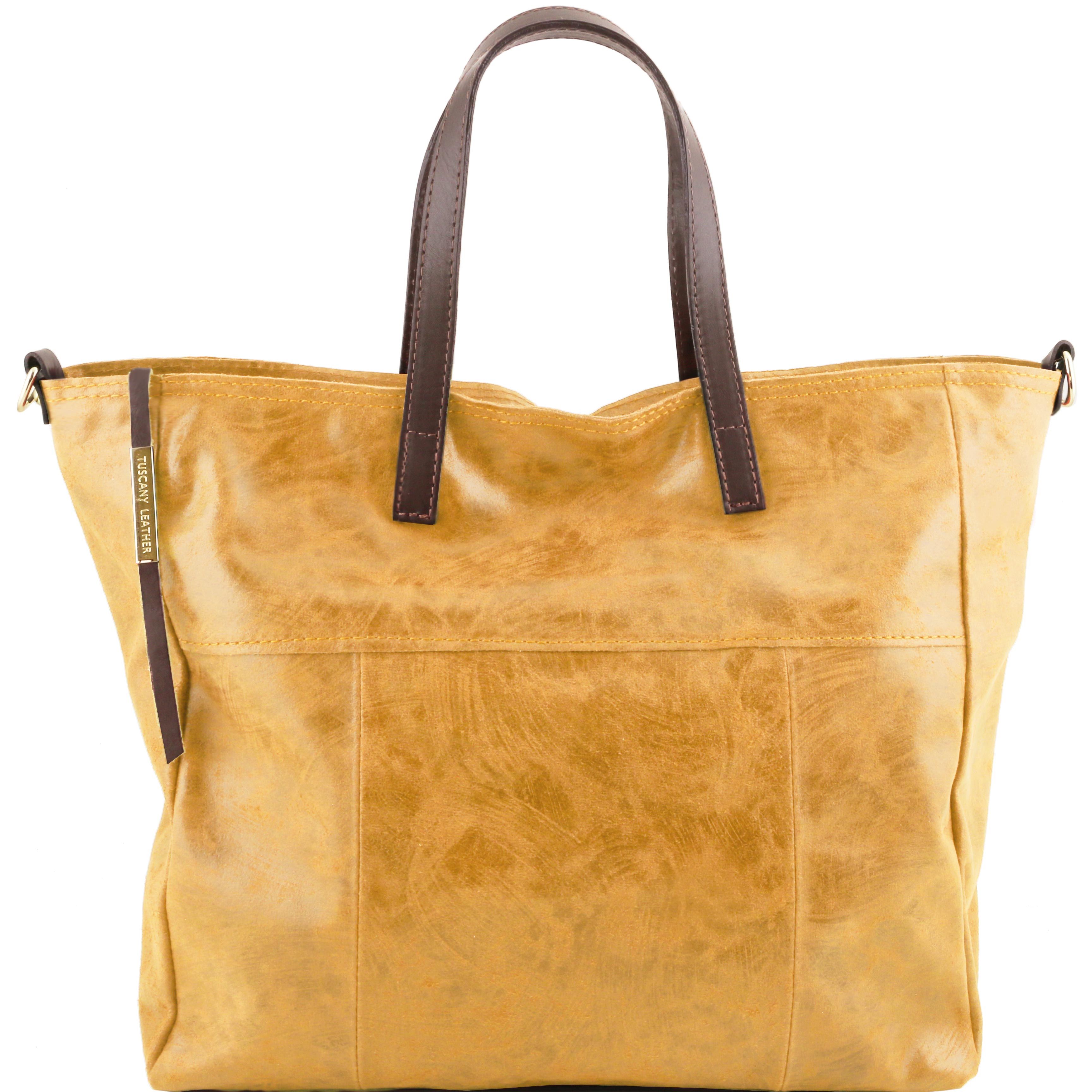 GENTI DAMA :: Genti de umar :: Geantă Tuscany Leather din piele cognac ...
