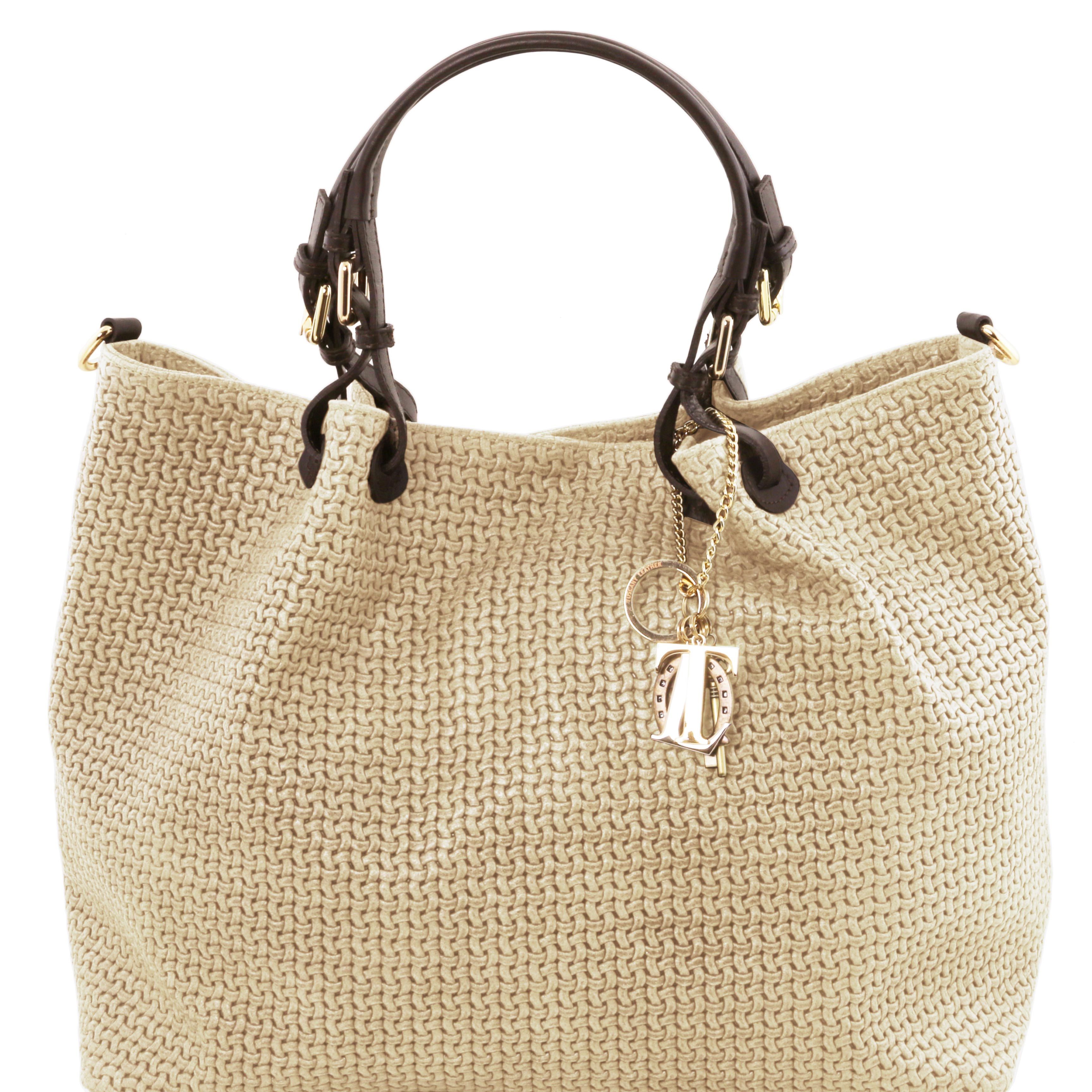 GENTI DAMA :: Genti de umar :: Geantă Tuscany Leather din piele bej ...