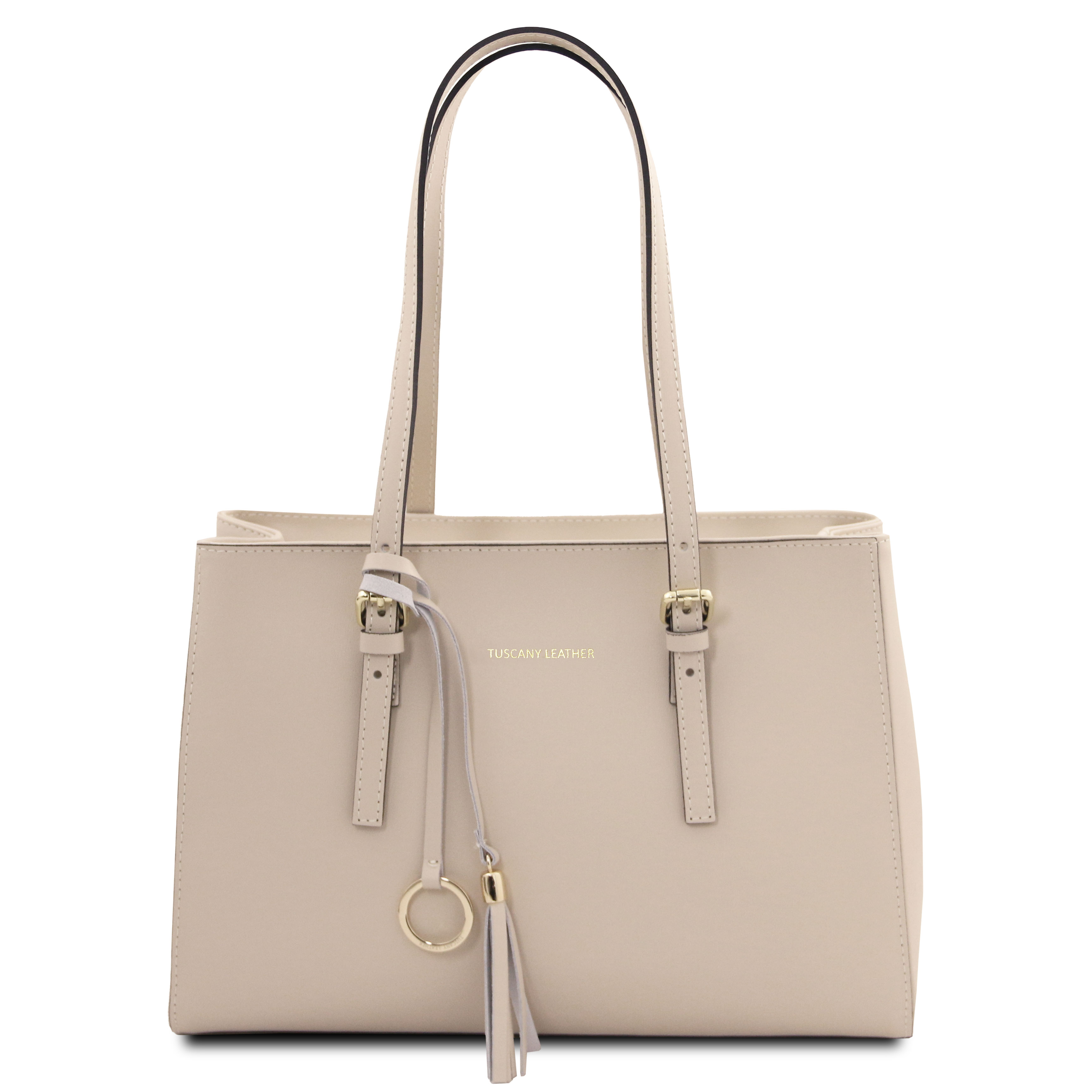 GENTI DAMA :: Genti de mana :: TL Bag Leather shoulder bag Beige ...
