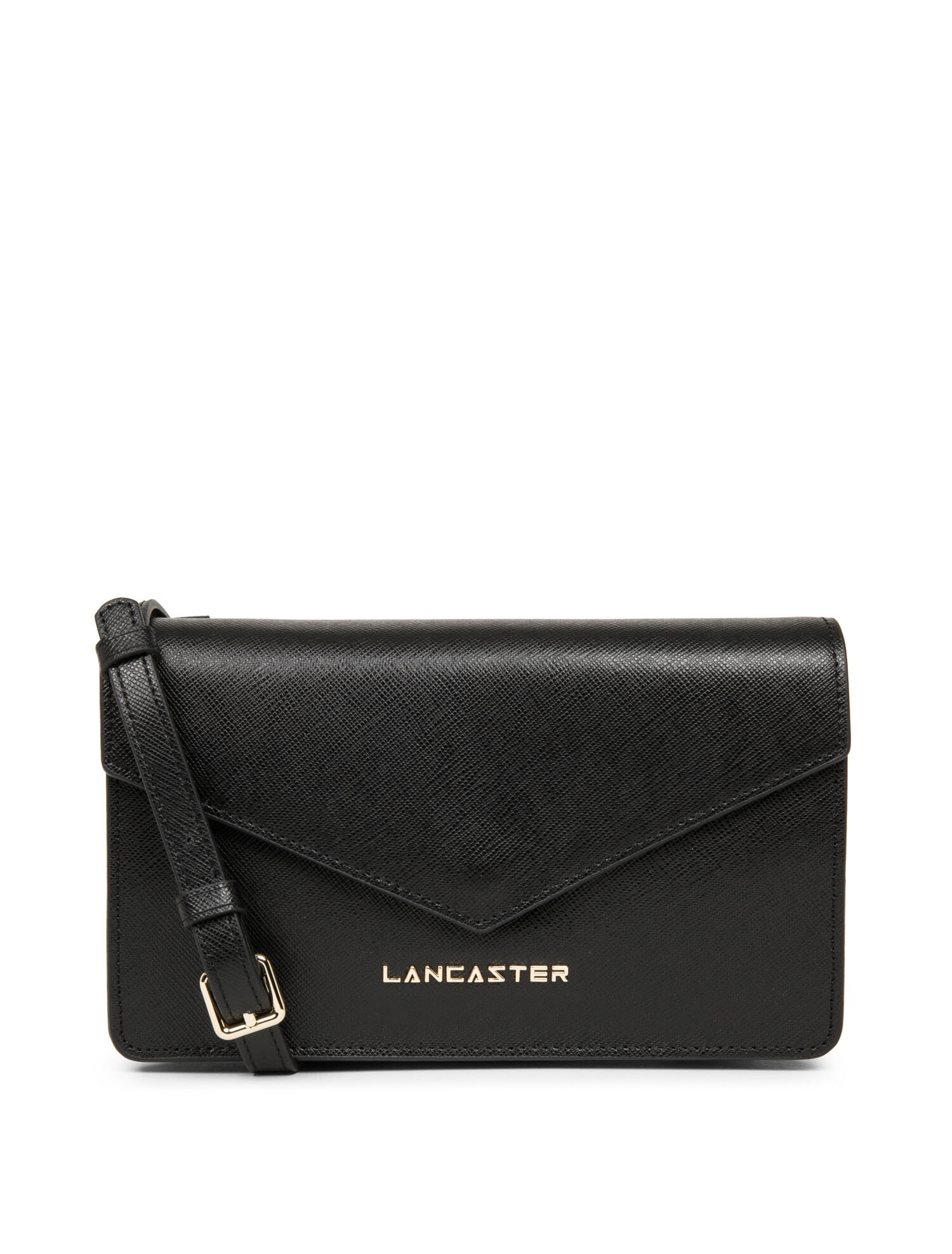 Plic dama din piele neagra Lancaster Saffiano Signature 527-29