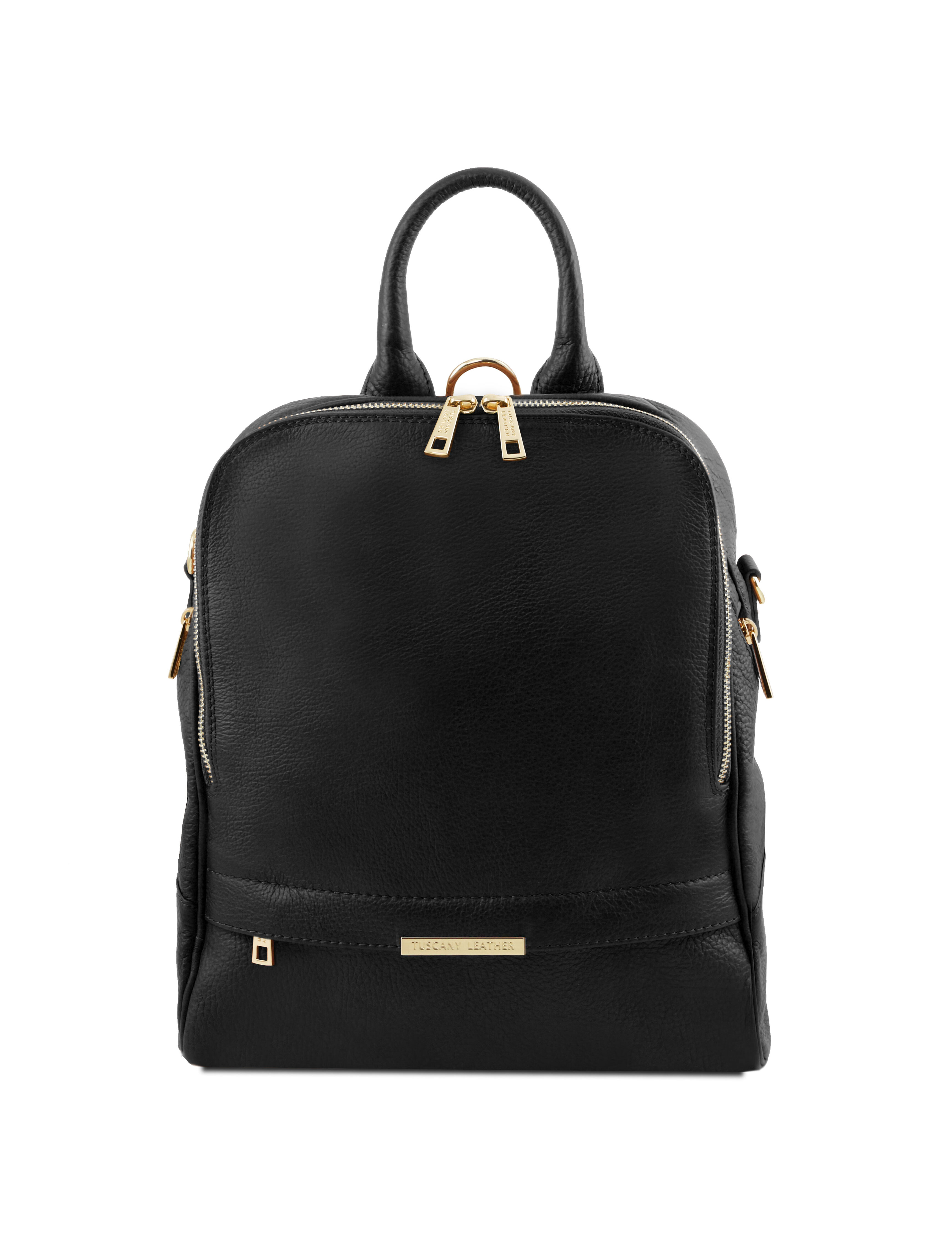 Rucsac dama din piele naturala Tuscany Leather, negru, TL Bag